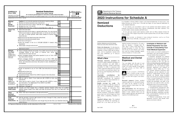 2023 Schedule A Form and Instructions (Form 1040)